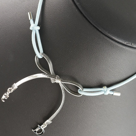 Dior | Jewelry | Christian Dior Cd Logo Metal X Rubber Silver Ladies ...